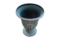 China ABS Plastic Round Plant Pots Ornamental Plastic Pedestal Flower Pots 45CM*45CM*78CM for sale