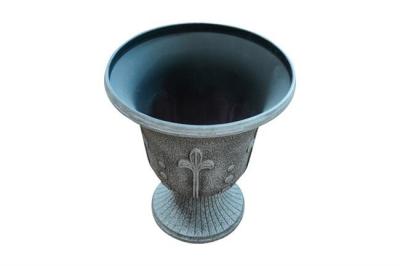China ABS Plastic Round Plant Pots Ornamental Plastic Pedestal Flower Pots 45CM*45CM*78CM for sale