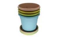 China Indoor Polyethylene Round Plant Pots 16 Inch Diameter Plastic Planter for sale