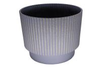 China Vertical Stripes Minimalist Round Plant Pots 36 Inch Round Plastic Planter for sale