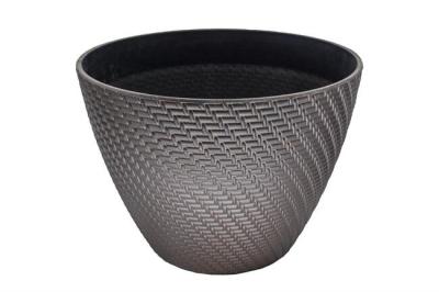 China 15.5''X15.5''X12.75'' Large Round Outdoor Planters Ferns Plastic Garden Containers for sale