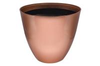 China PP Rose Gold 1m Tall Plastic Planters Glazed Cylindrical Flower Pots for sale