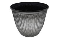 China PP Plastic Resin Decorative Flower Pots Dia 10 Inch Plastic Pots For Plants for sale