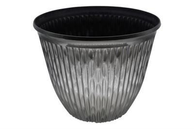 China PP Plastic Resin Decorative Flower Pots Dia 10 Inch Plastic Pots For Plants for sale