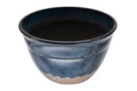 China Dark Blue Living Room Desktop Flower Pot Modern Indoor Planters With Drainage for sale
