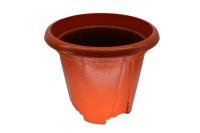 China Bump Resistant 4x3.5x3.4in Orange Plastic Flower Pots For Home Decoration for sale
