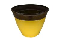 China Eco Friendly PET PVC 6 Inch ZZ Plant Pot Yellow 15 Gallon Plastic Planter for sale