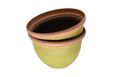 China Olive Green Indoor Decorative Plant Pots 15 Gallon Plastic Planter For Snake Plant for sale
