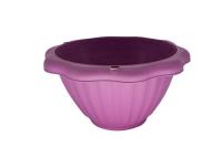 China Lightweight Pink Plastic Garden Pots 12*8.3*10.3CM Large Outdoor PVC Planters for sale
