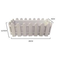 China Eco Friendly 26CMX12.5CMX9CM Beige Fence Plant Pots For Herbs for sale