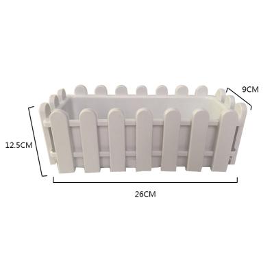 China Eco Friendly 26CMX12.5CMX9CM Beige Fence Plant Pots For Herbs for sale