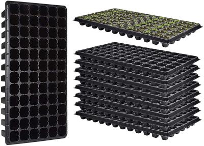 China 0.25mm-1.0mm Thick Plastic Seedling Trays Garden Black Plastic Seed Trays for sale