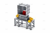 China Two Shaft Industrial Plastic Shredder 60kW Heavy Duty Grinder for Recycling for sale