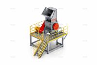 China High Efficiency Plastic Bottle Crusher Machine 45kW 90kW for PET HDPE Recycling for sale