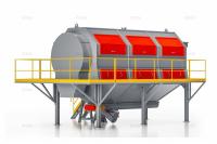 China 3kW Trommel Screen Machine Wear Resistant Stainless Steel Drum for PET Bottles for sale