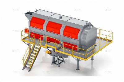 China 3kW Trommel Screen Machine Wear Resistant Stainless Steel Drum for PET Bottles for sale