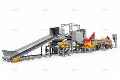 China Automatic ABS PS Plastic Recycling Line 500-3000kg/H Waste Shredding Recycling Machine for sale