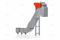 China Stainless Steel Scraper Conveyor 7000mm Low Noise for Plastic Recycling for sale