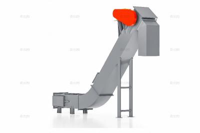 China Stainless Steel Scraper Conveyor 7000mm Low Noise for Plastic Recycling for sale