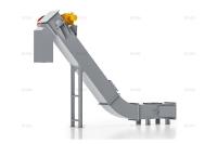 China Stainless Steel Scraper Conveyor 7000mm Low Noise for Plastic Recycling for sale