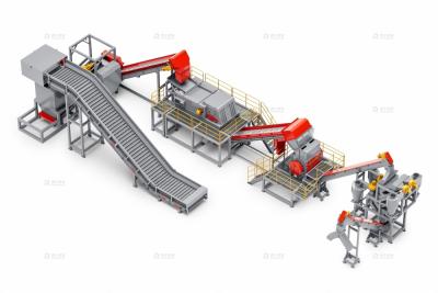 China Large Sized Plastic Shredding  Recycling Line Automated Powerful for sale