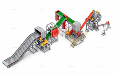 China 500-3000kg/H PP ABS PS Plastic Recycling Machine Integrated Shredding Line for sale