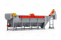 China Plastic Sink Float Separation Tank 6000mm with Bottom Discharge Conveyor for Plastic Recycling for sale