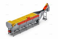 China Plastic Sink Float Separation Tank Automated With Bottom Discharge Conveyor for sale