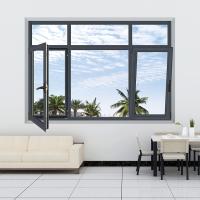 China JZ50RA Aluminium Casement Window with 1.2mm-1.6mm Frame and Wood Grain Finish for High-Rise Buildings for sale