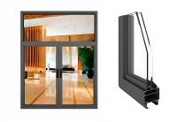 China GC38 Series Black Casement Windows 1.2mm-1.4mm Aluminum Profile with Double-Glazed Glass for Residential Buildings for sale
