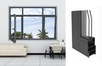 China JZ50RA Aluminium Casement Window with 1.2mm-1.6mm Frame and Wood Grain Finish for High-Rise Buildings for sale