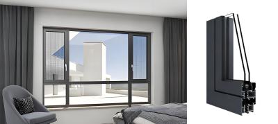China JZG50 Commercial Aluminum Casement Window with Thermal Insulation for High-End Buildings for sale
