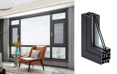 China JZG60 Thermal Insulation Casement Window - Anodized Aluminum Frame with Custom Sizing for High-Performance Buildings for sale