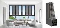 China JZ136 Aluminum Powder Coated Sliding Windows - White Black Grey Finishes for High-Rise Buildings for sale