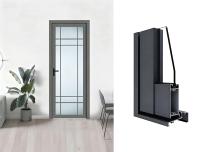 China GC70 Aluminium Double Glass Swing Door with 1.2mm-2.0mm Profile Thickness for Residential Buildings for sale
