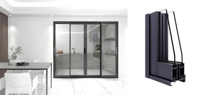 China GC90 90mm Aluminum Sliding Glass Door - Powder Coated Frame for Residential & Apartment Buildings for sale