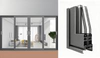 China JZ96 Black Aluminum Sliding Doors 1.4mm-2.0mm Thickness for Commercial and High-End Residential Buildings for sale