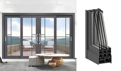 China JZ136 Commercial Aluminium Sliding Doors - Double Glazed High-Performance System for Residential & Villa Applications for sale