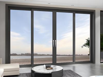 China JZ120 Heavy-Duty Aluminum Sliding Doors - 3+ Meter Height Capacity with Anodized Finish for Industrial Use for sale