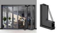 China 2.0mm JZ70Z Aluminum Folding Sliding Door System for Large Openings with Superior Wind Resistance for sale