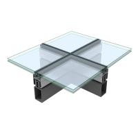 China Durable Glass Canopy System with Aluminum Frame and Tempered Glass - ISO Certified Curtain Wall Solution for sale