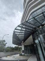 China Durable Glass Canopy System with Aluminum Frame and Tempered Glass - ISO Certified Curtain Wall Solution for sale