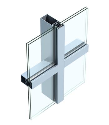 China Modern Commercial Stick Curtain Wall System - High-Performance Architectural Facade with Superior Wind Load Resistance and Thermal Insulation for sale