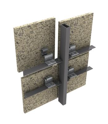 China Stone Curtain Wall System - 20-40mm Aluminum Architectural Facade with 3.0 kPa Wind Load Capacity for sale