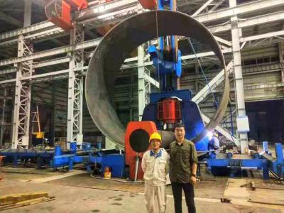 China Heavy Duty Plate Rolling Machine 3200mm Wind Tower Bending Machine for sale