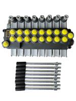 China Threaded Mounting Multiway Valve 8 Ways Manual Hydraulic Control Valve for sale