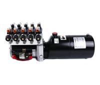 China 2200PSI Hydraulic Station 24 Volt Hydraulic Power Pack With 8 Quart Fuel Tank for sale