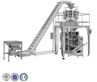 China LC-720 Frozen Foods Vegetables, Fruits, Snacks, Shumai, Steamed Buns Packing Machine Full 304SS 14 Heads Microweigher- 2.5L Pattern Hopper With Collection Hopper for sale