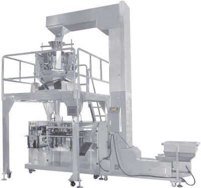 China CE Certificated Zipper Stand Up Pouch Doypack Packing Machine 300g Alum Block Products  Combination Weighing Rotary Bag Feeder for sale