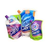 China CE Certificate LC-300R 8 Stations Automated Pre-made spout bags rotary packing machine wash liquid/ shampoo/ d/high speed laundry detergent spouted pouch rotary doypack Teflon sealer packing machine for sale